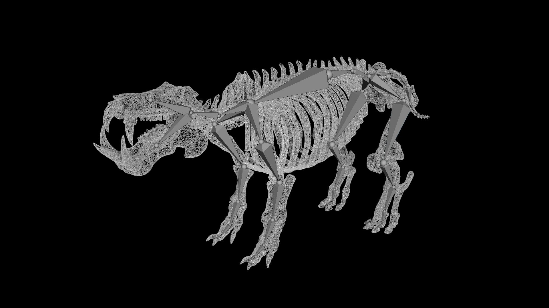 3D Rigged Hippo Skeleton - TurboSquid 1853942
