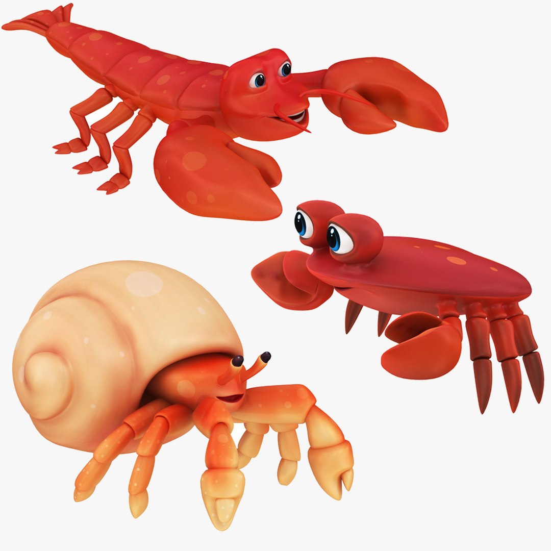 3D Cartoon Crab Collection - TurboSquid 2099305