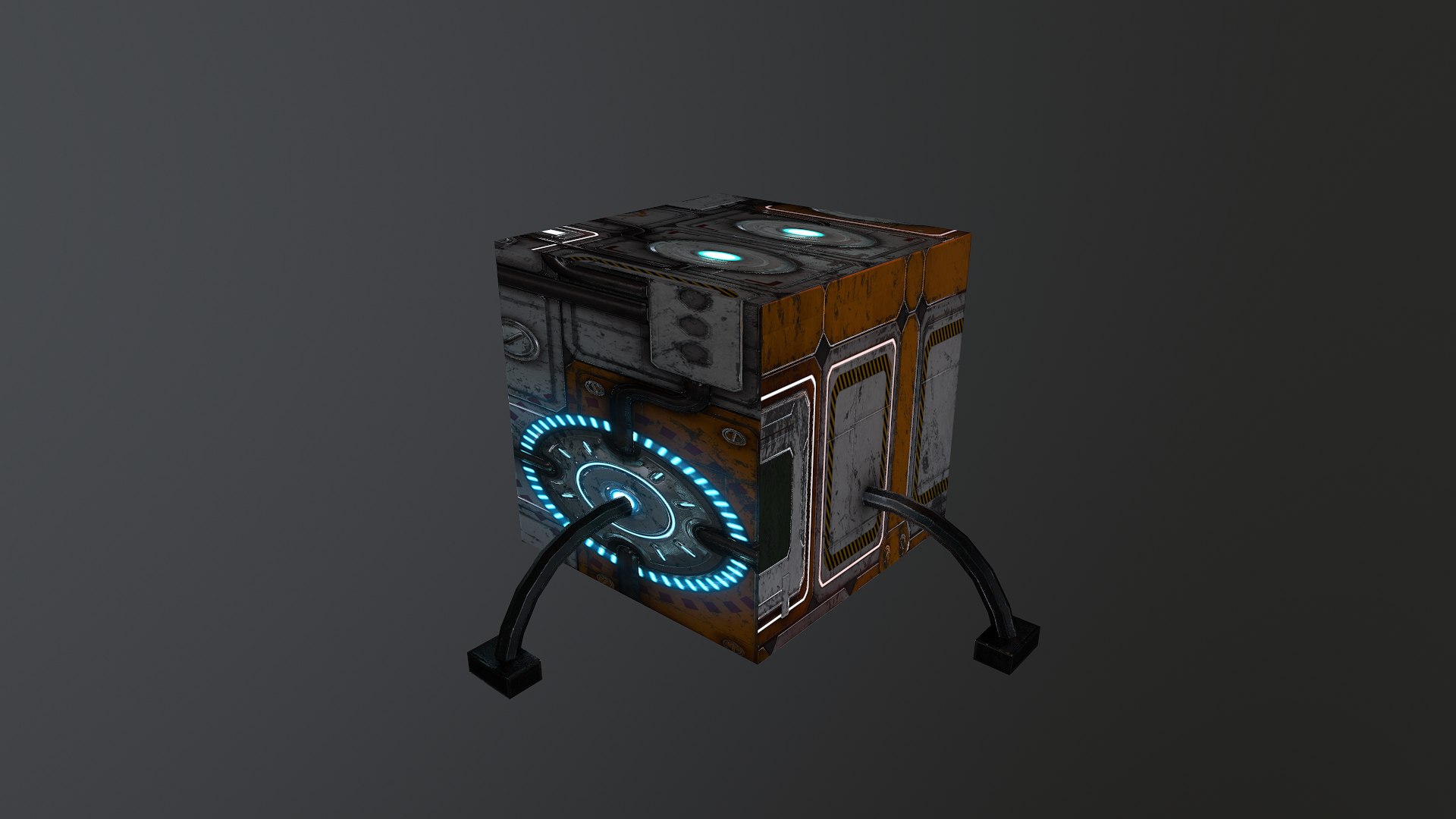 свободно 3D модель Научно-фантастический энергетический куб ...