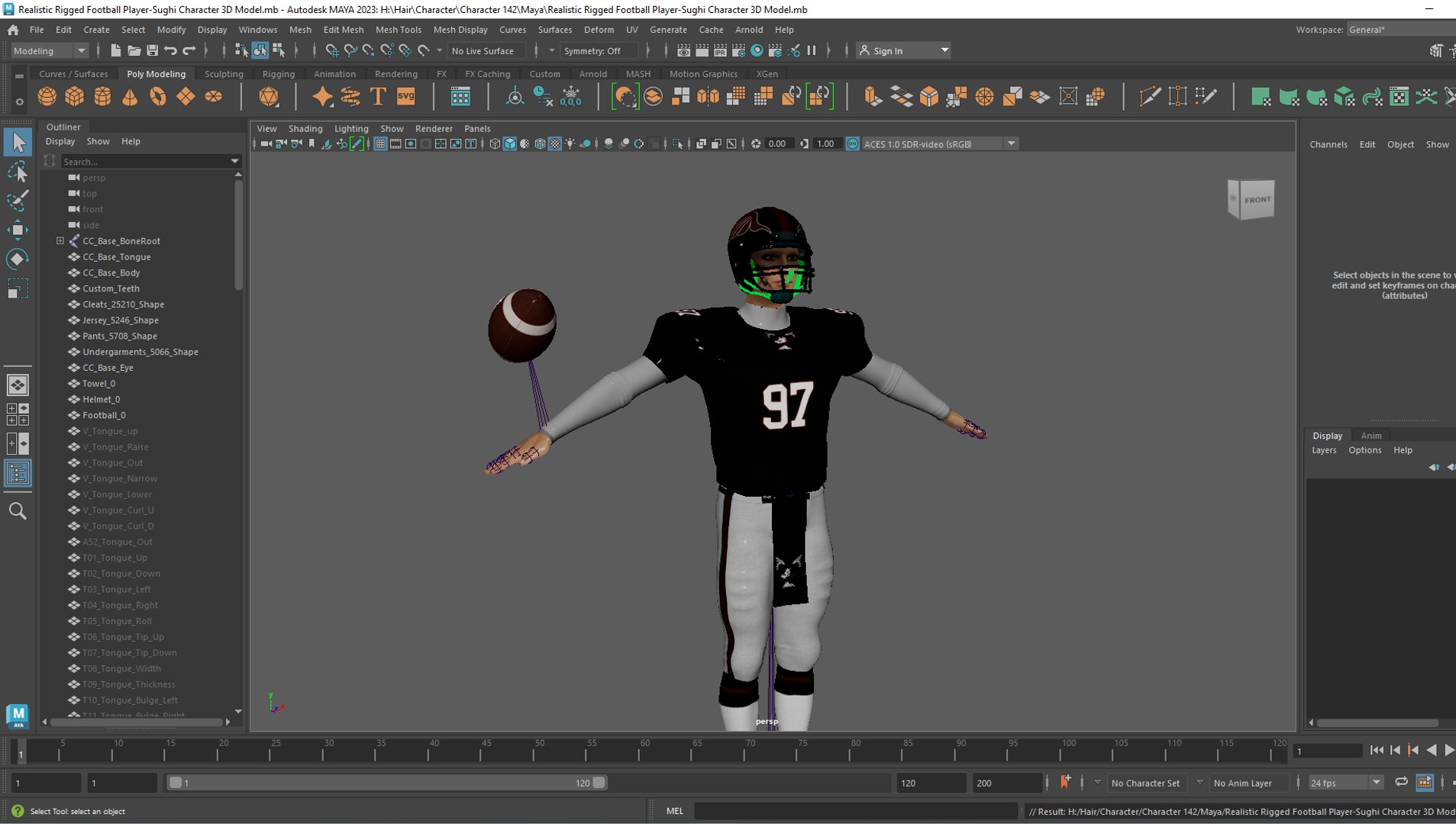 3D Realistic Rigged Football Player-Sughi Character 3D Model ...
