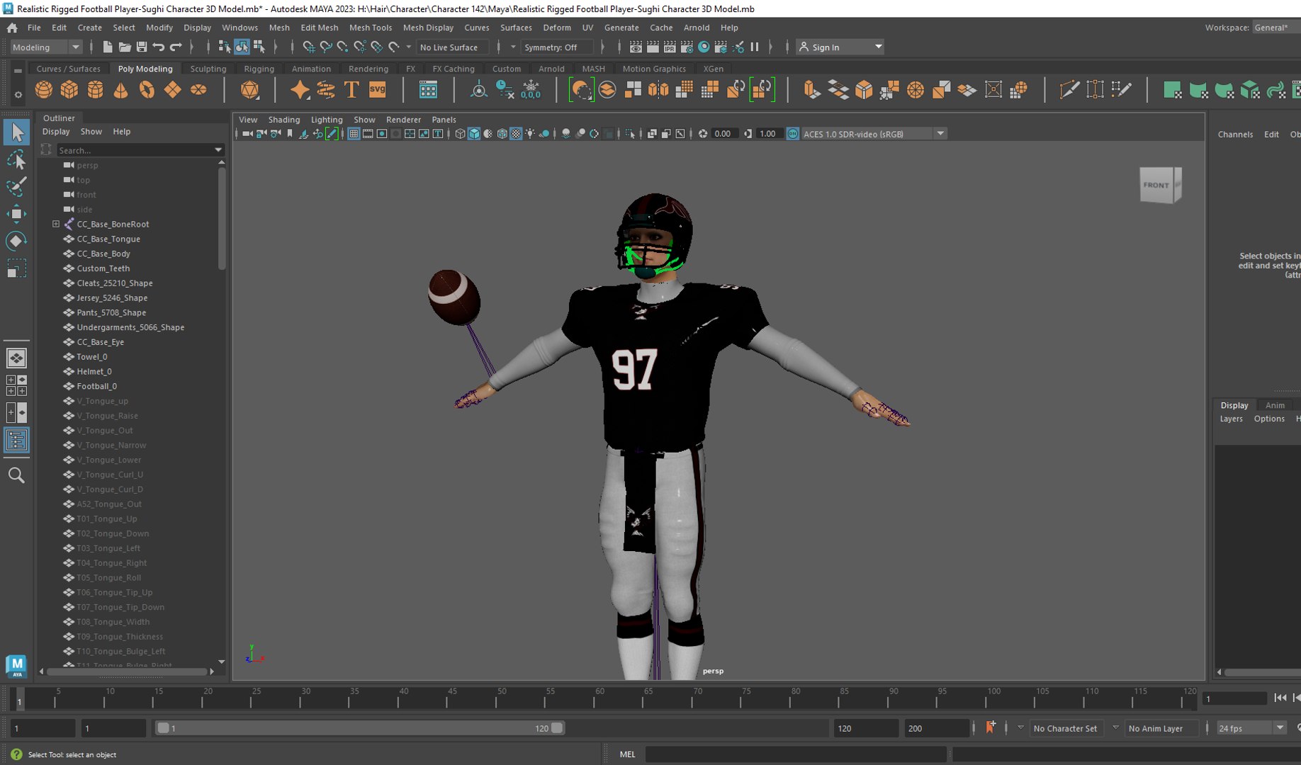 3D Realistic Rigged Football Player-Sughi Character 3D Model ...