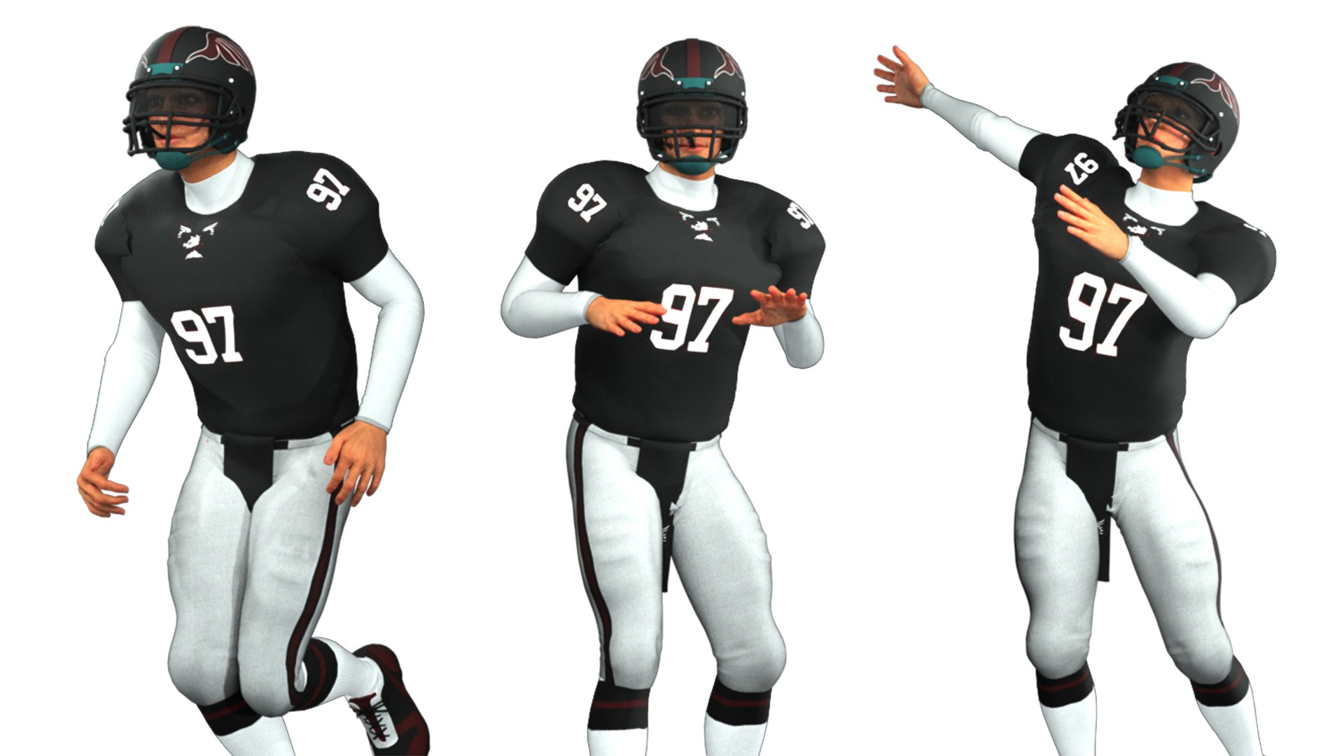 3D Realistic Rigged Football Player-Sughi Character 3D Model ...