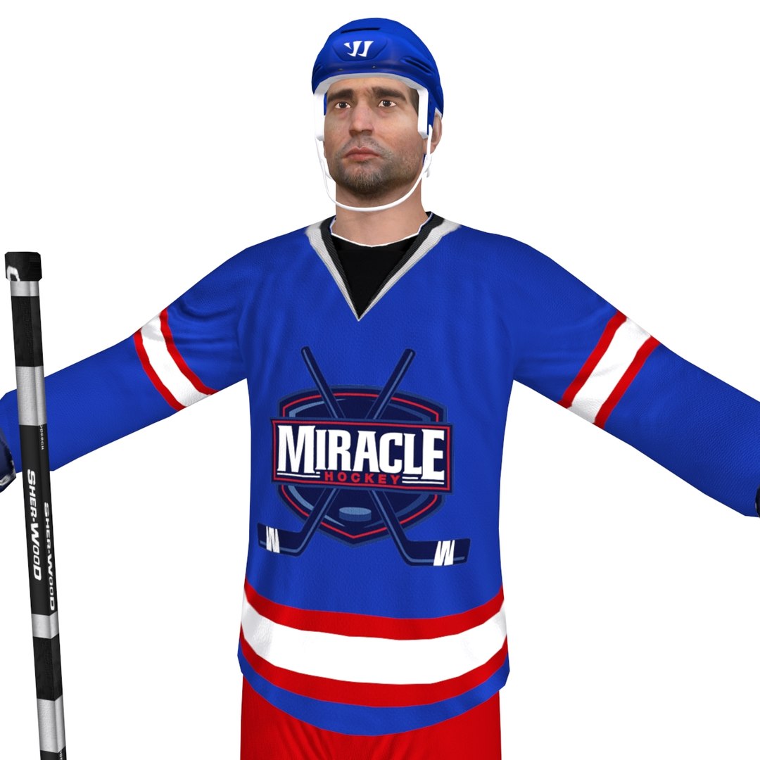 3d model hockey player