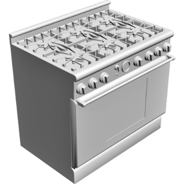 3d model of gas range