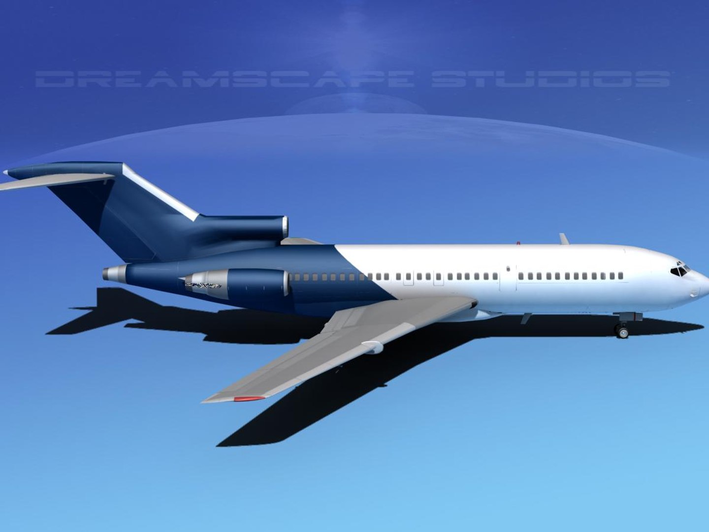 3d Model Boeing 727 Jet 727-100
