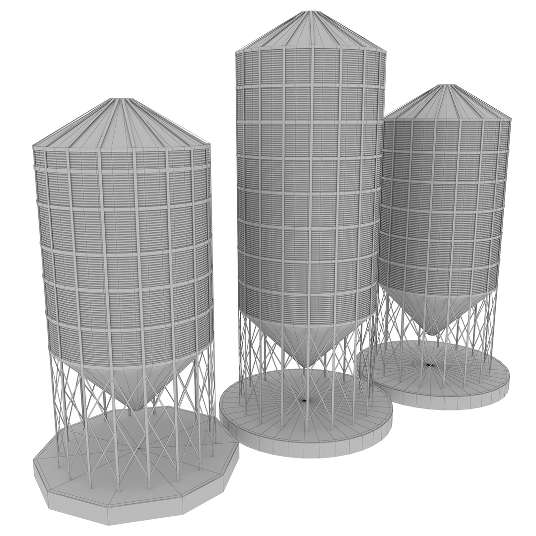 Silo grain 3D model - TurboSquid 1532179