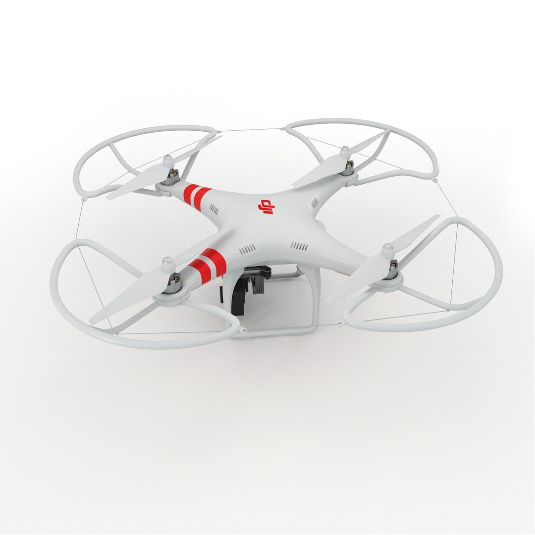 dji phantom 2 quadrocopter 3d max