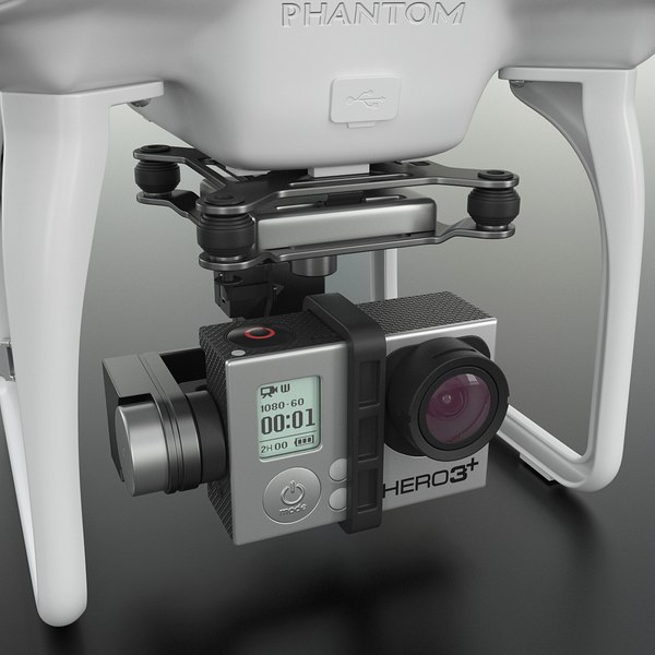 dji phantom 2 quadrocopter 3d max