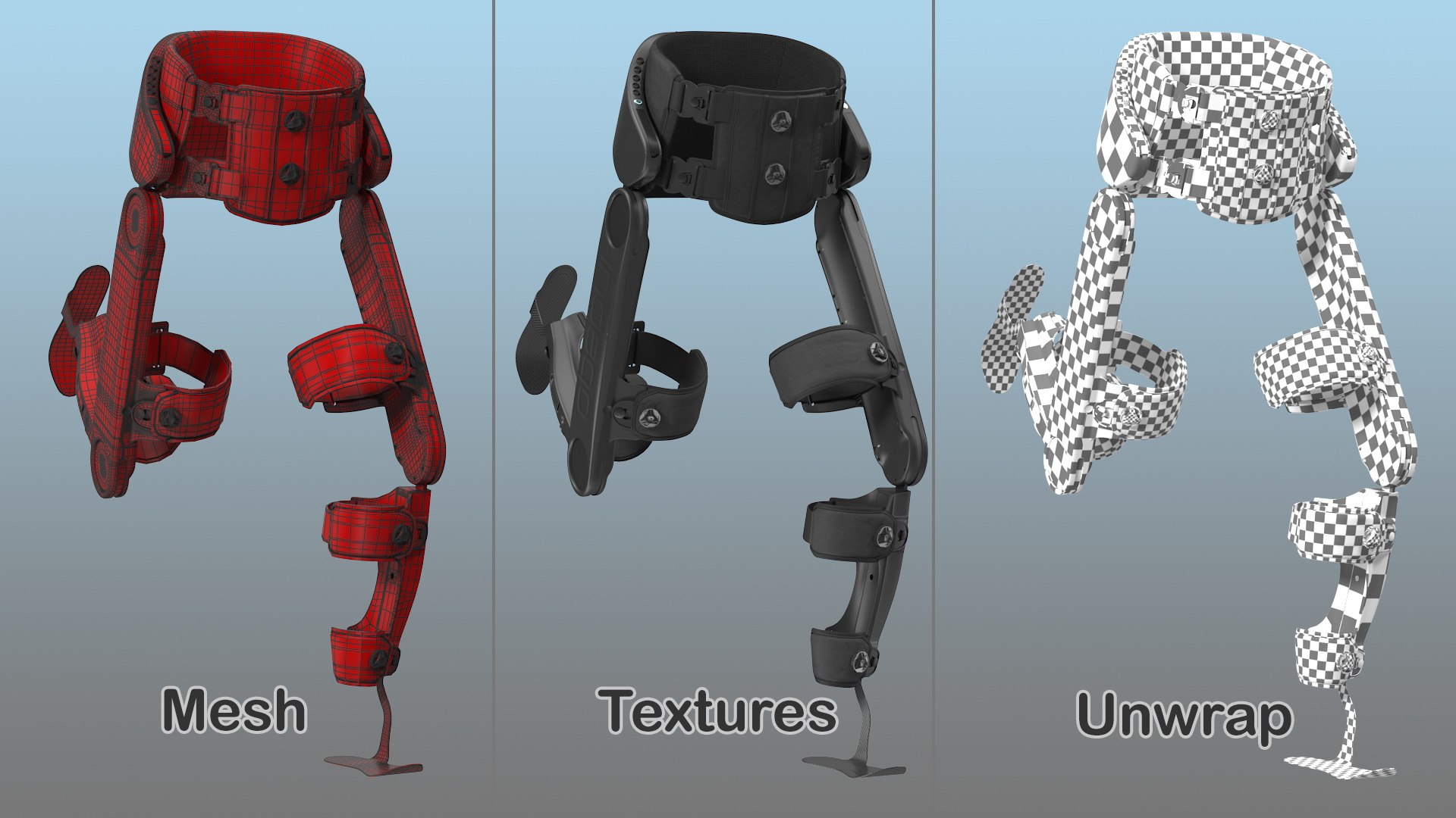 Rehabilitation exoskeleton indego rigged 3D - TurboSquid 1434547