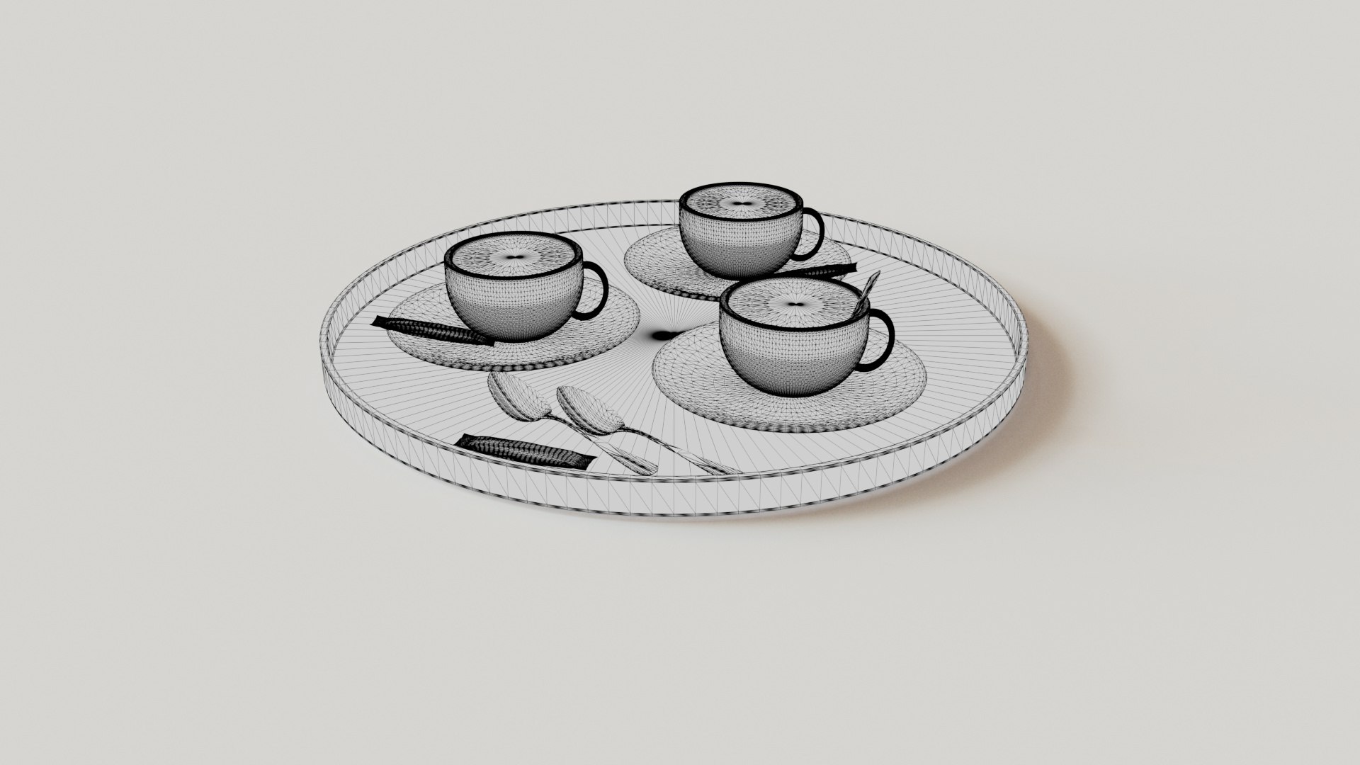 3D Cafe Coffees On A Tray With Simple Drag And Drop Coffee Textures ...