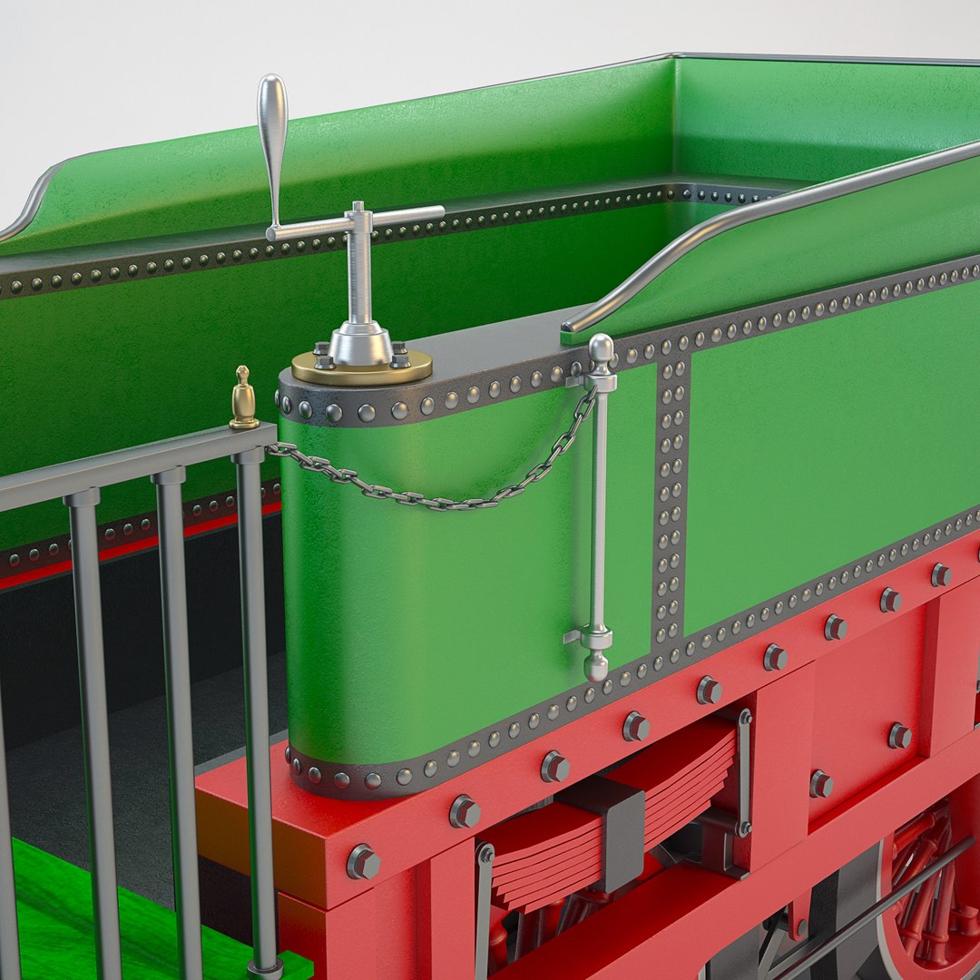1835 Adler Steam Locomotive 3d Model