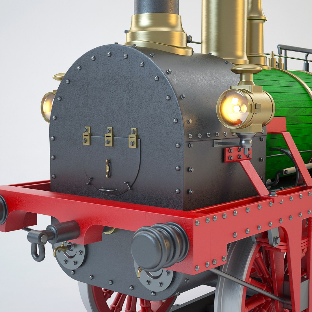 1835 Adler Steam Locomotive 3d Model