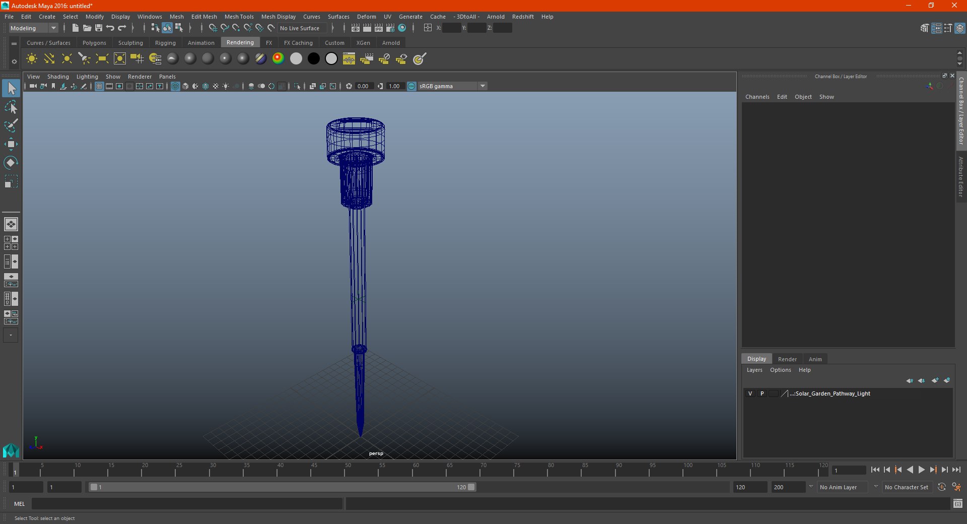 Solar garden pathway light 3D model - TurboSquid 1623968