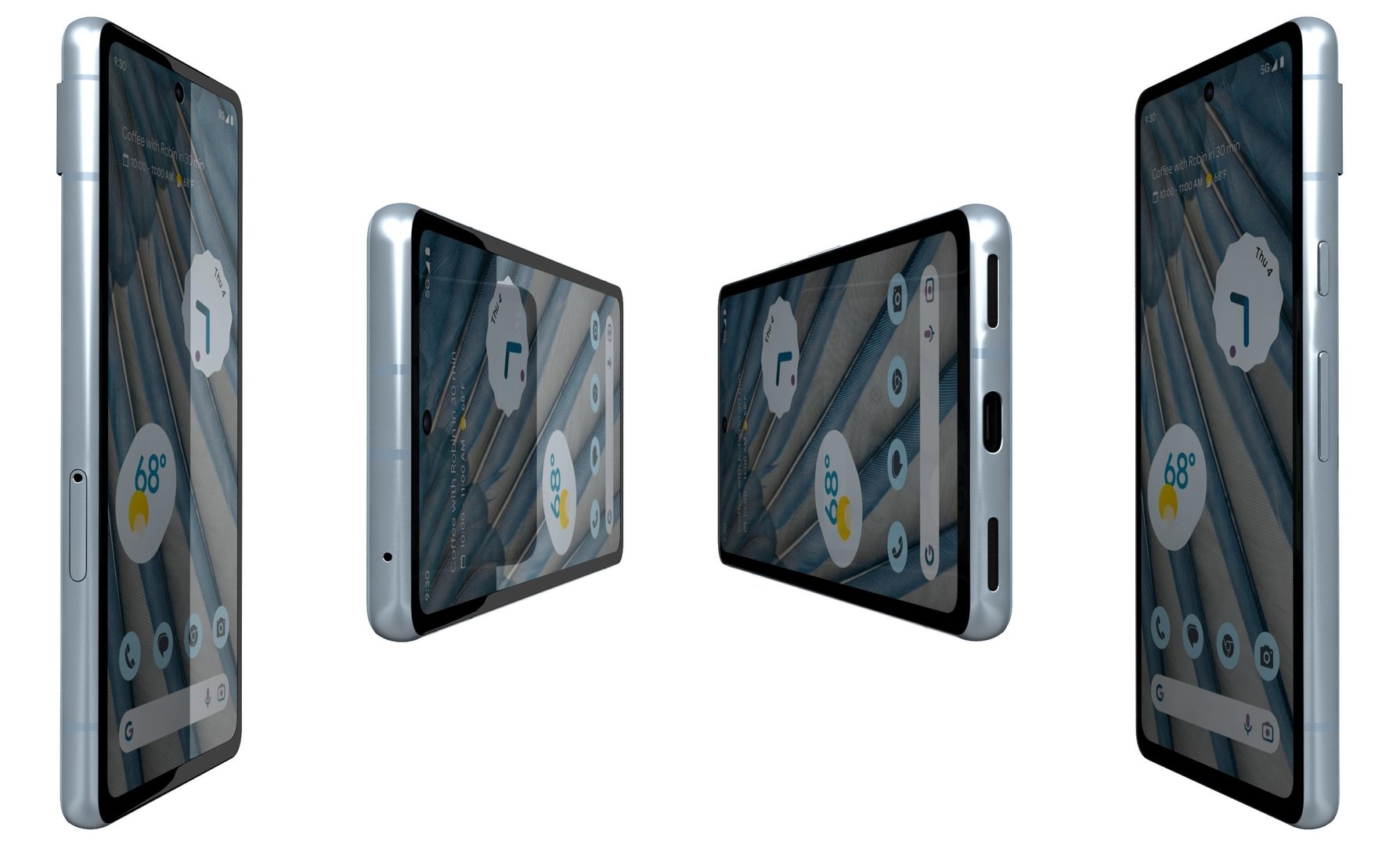 3D Google Pixel 7A Blue - TurboSquid 2074891