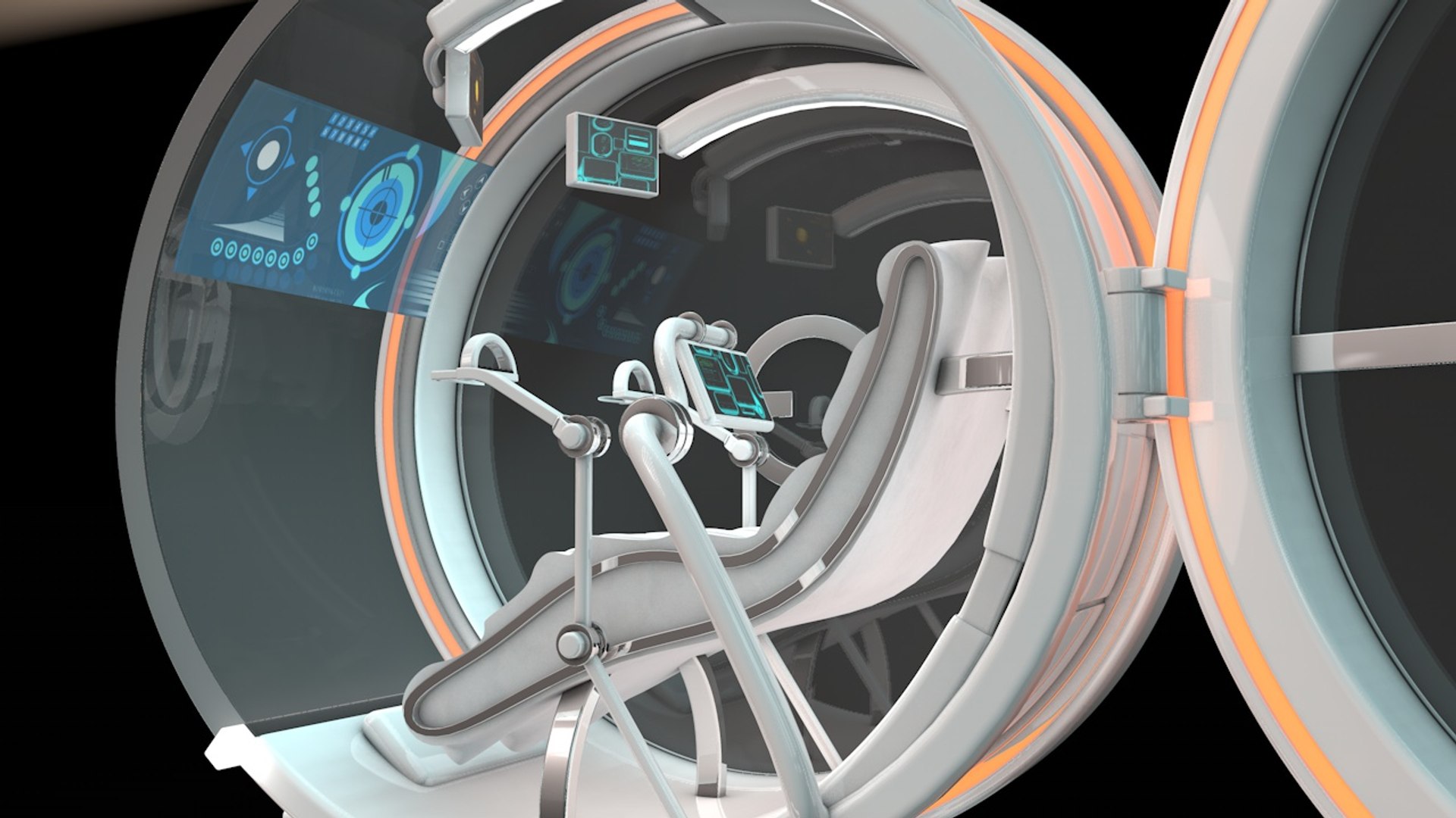 robot 04 cockpit 3ds free