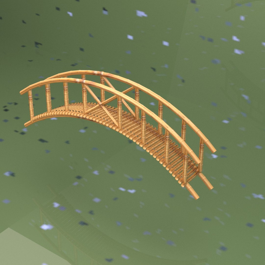 Bamboo Bridge 3D Model - TurboSquid 1624004