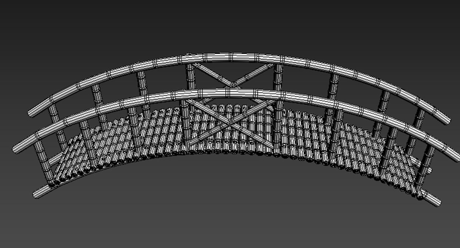 Bamboo Bridge 3D Model - TurboSquid 1624004