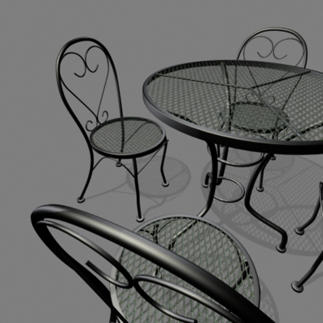 3d Patio Chair Table Set Model