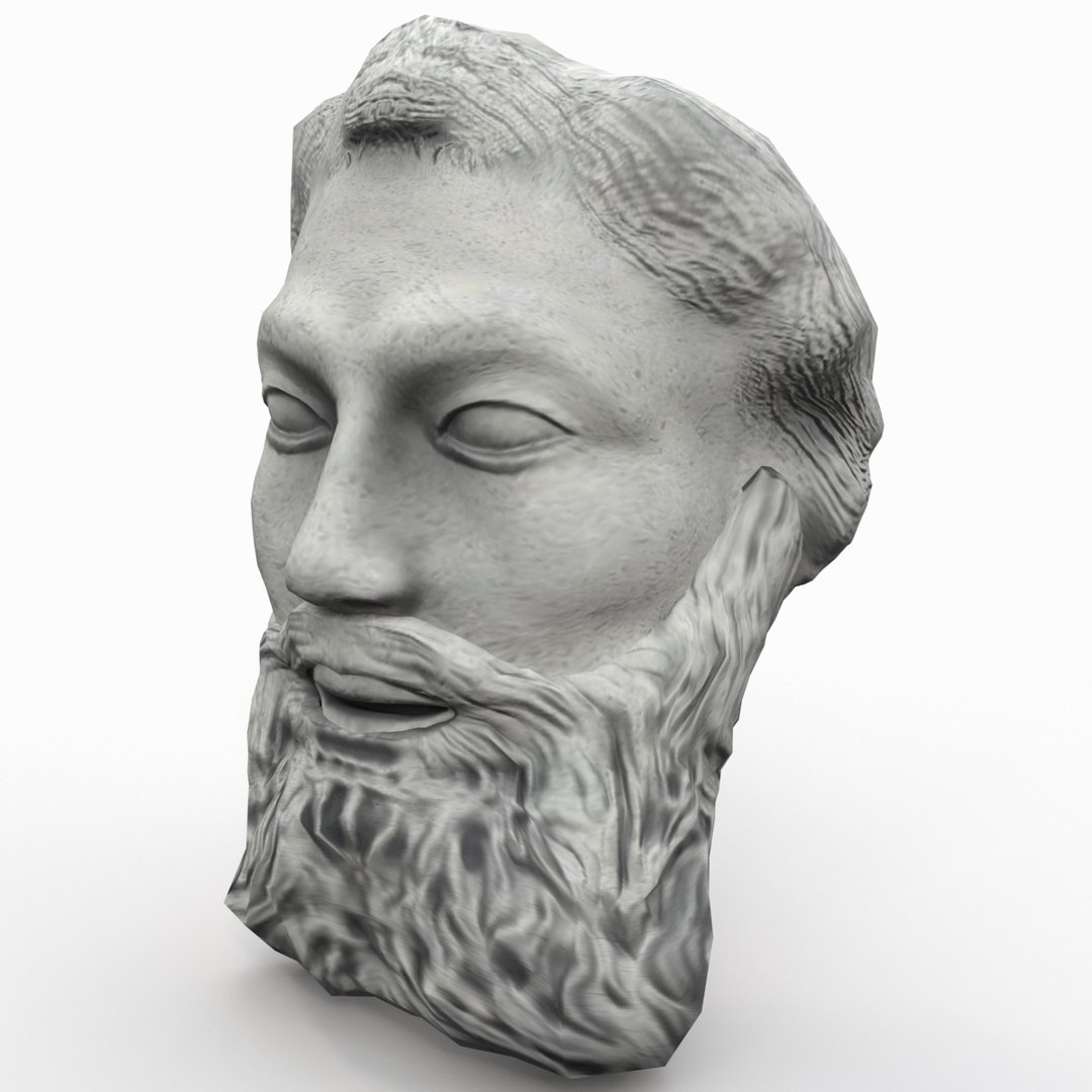 Satyr Face Statue 3d Model