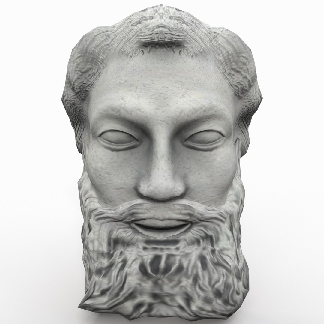 Satyr Face Statue 3d Model