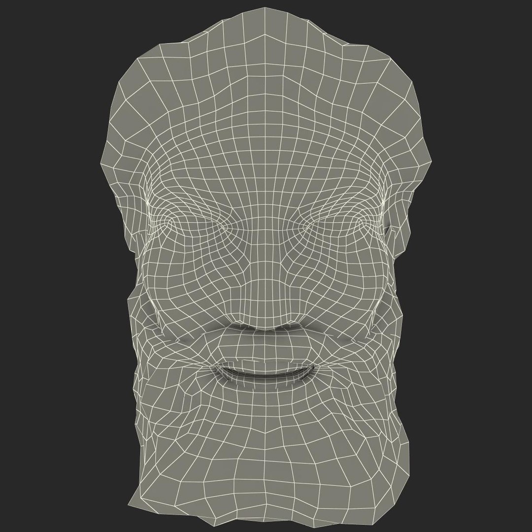 Satyr Face Statue 3d Model