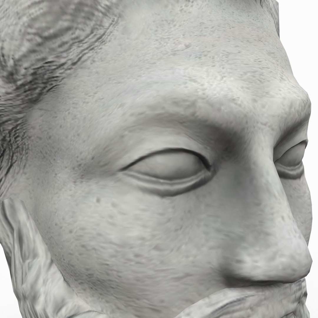 Satyr Face Statue 3d Model