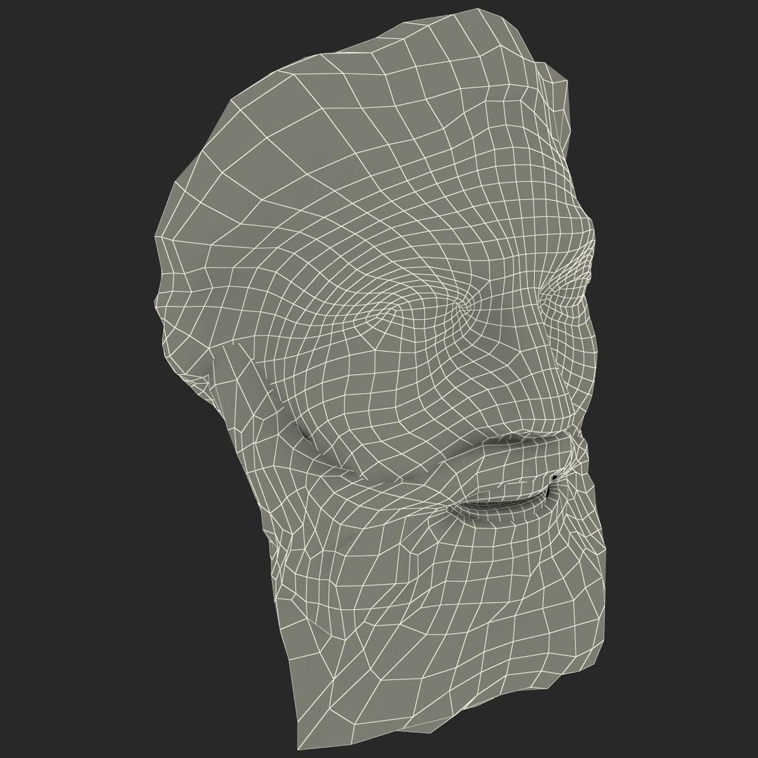 Satyr Face Statue 3d Model