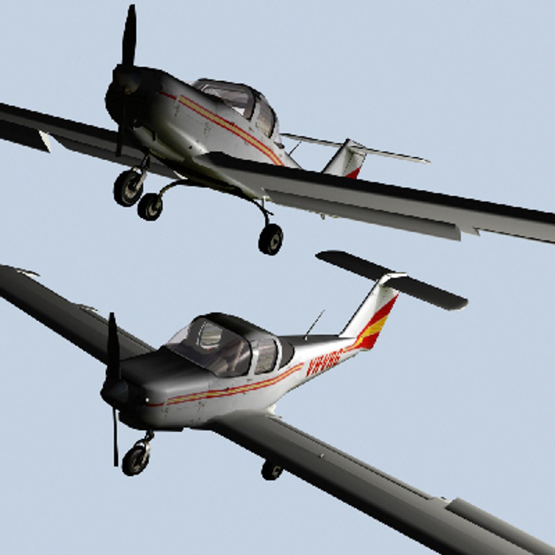 General Aviation Piper Tomahawk 3d Model