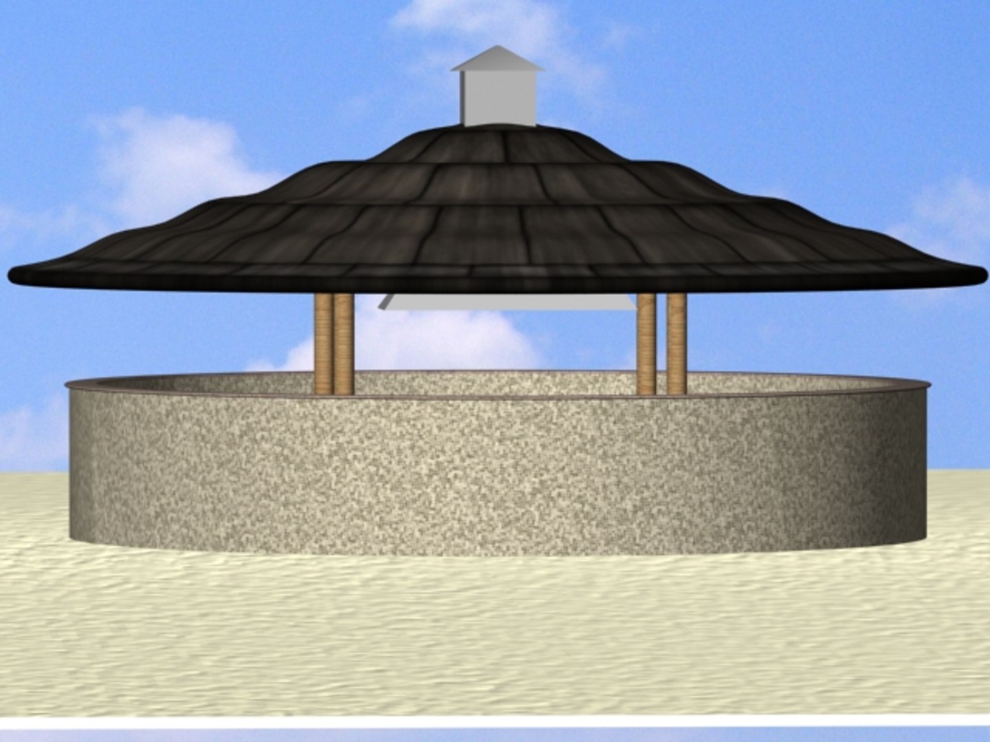 3d Kiosk Beaches Resorts Model