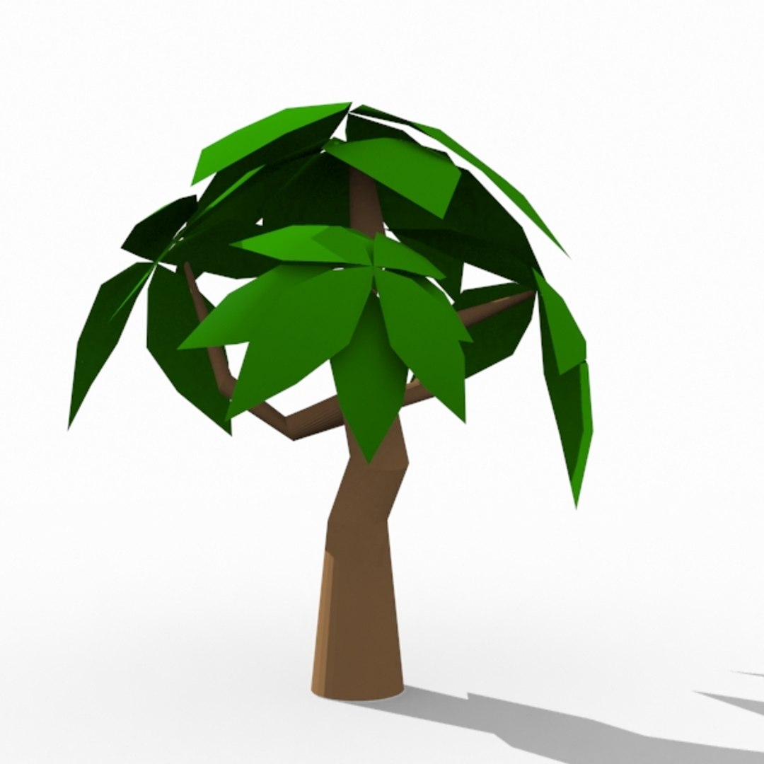 cartoon trees 3d model