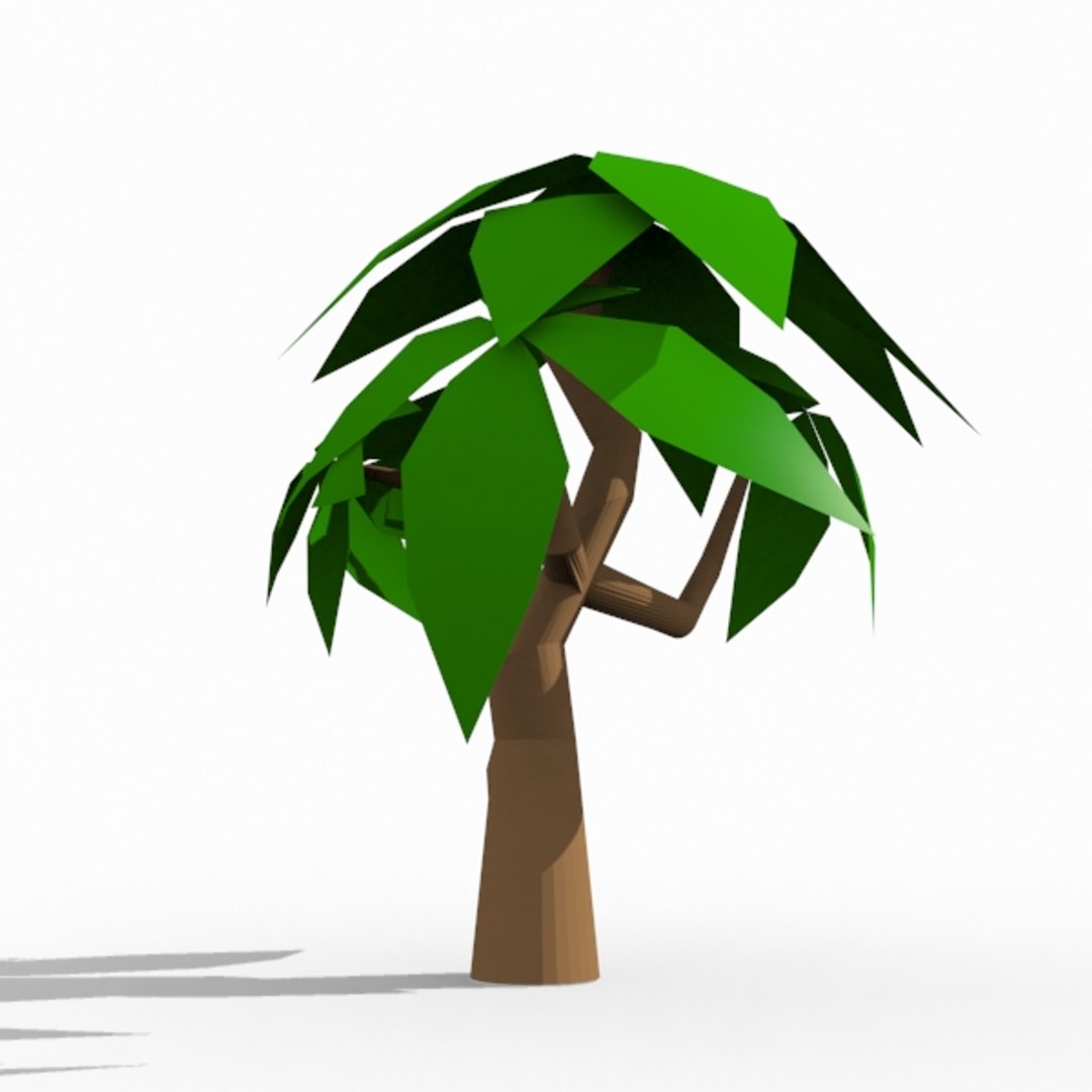 cartoon trees 3d model