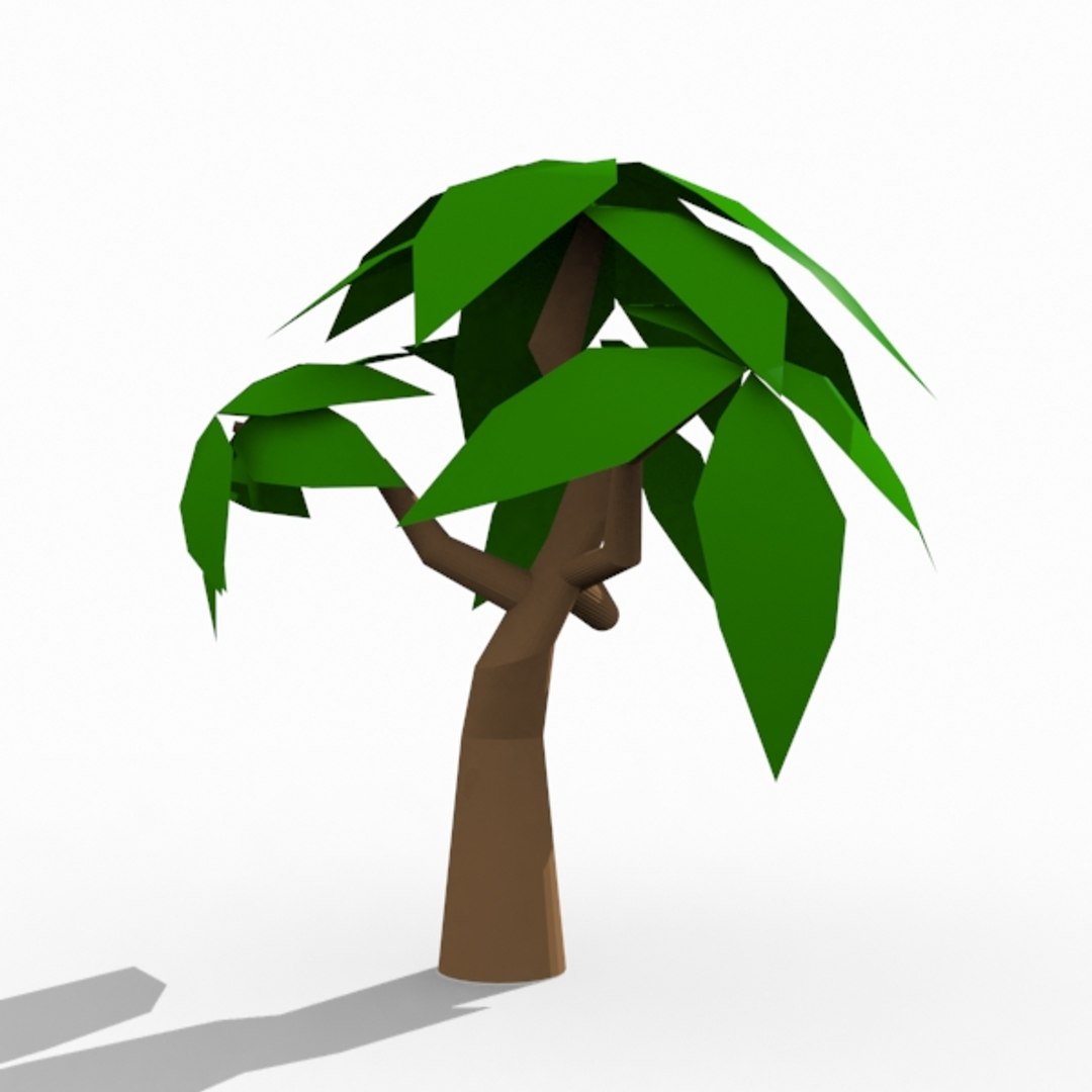 cartoon trees 3d model