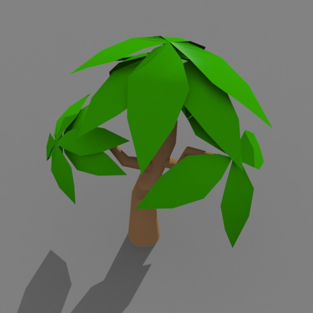 cartoon trees 3d model