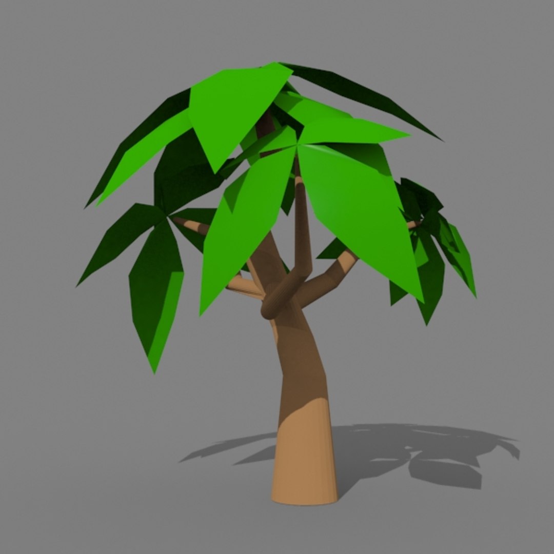 cartoon trees 3d model