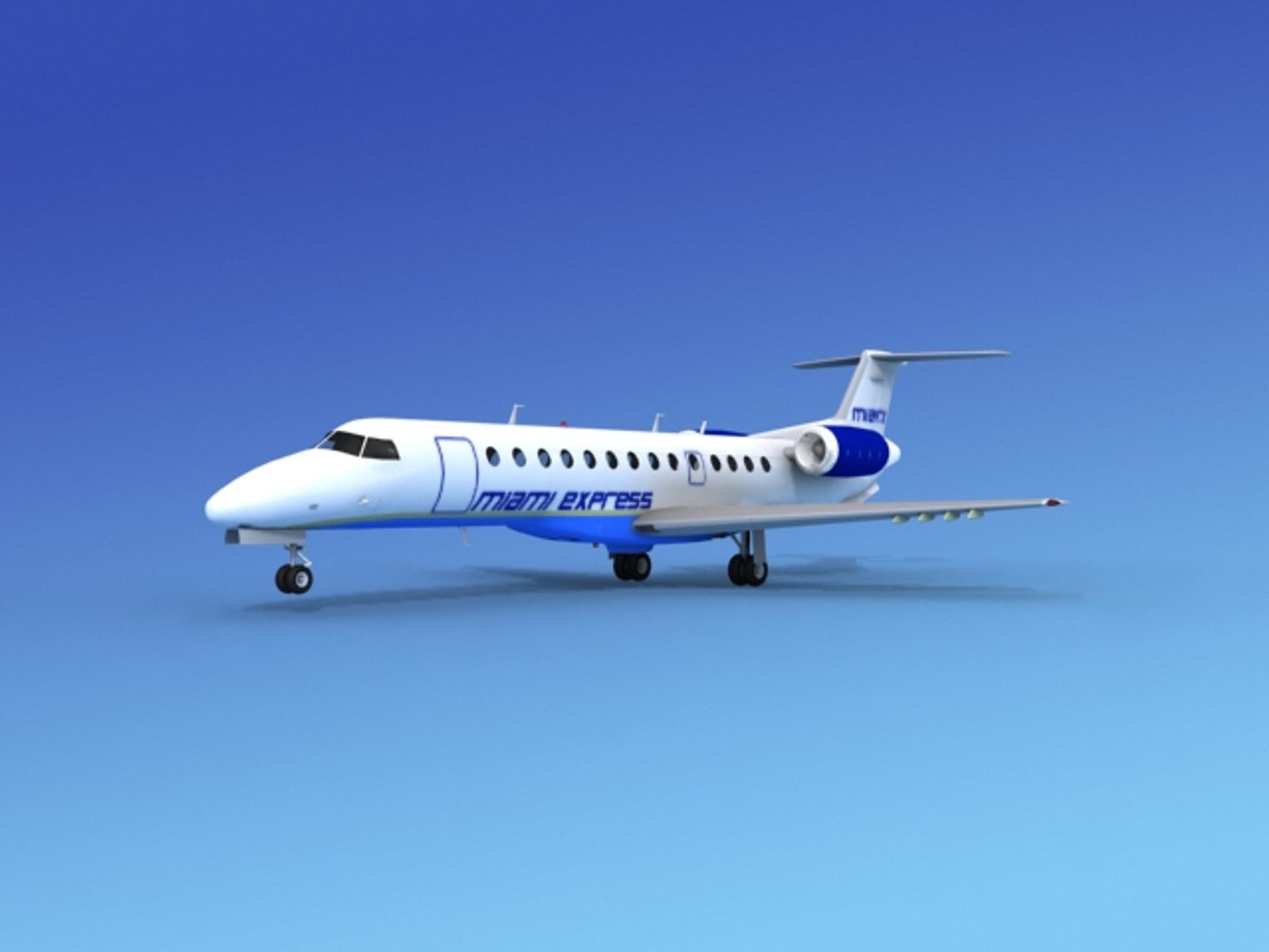 3d Embraer Erj Model