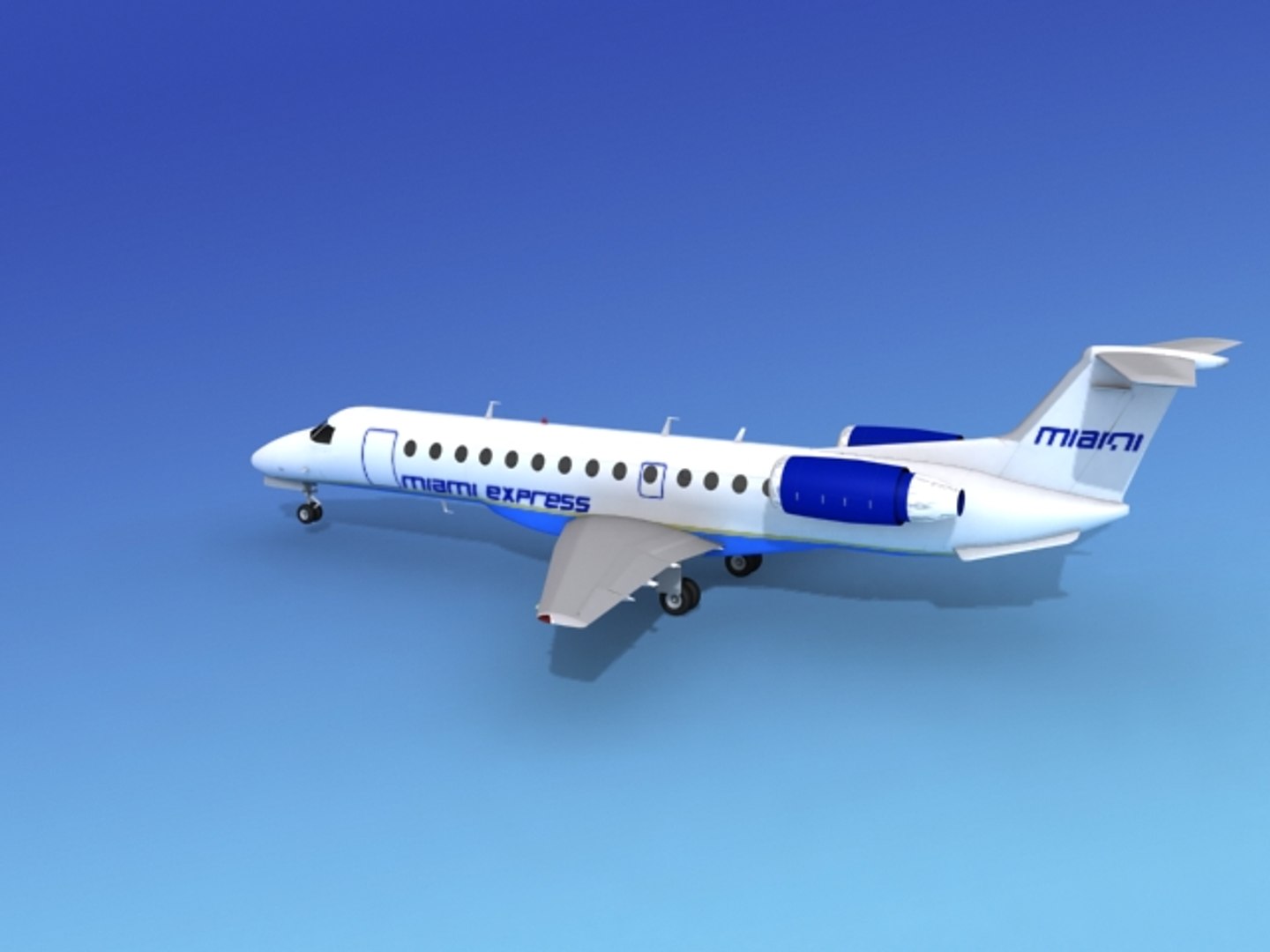 3d Embraer Erj Model
