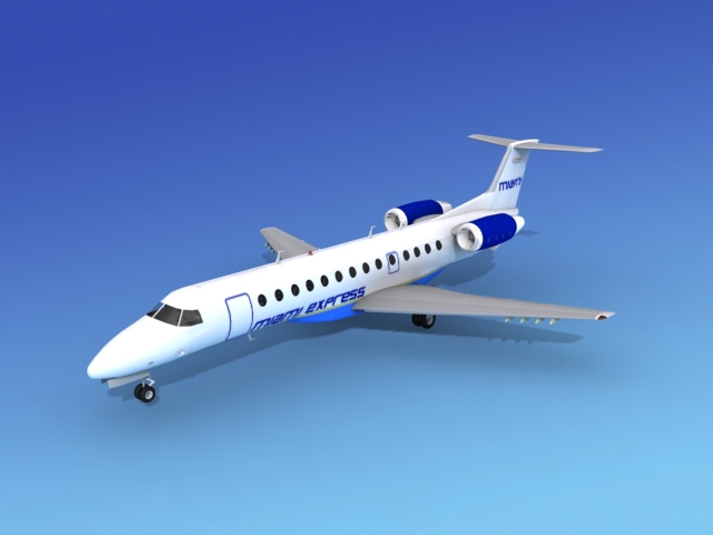 3d Embraer Erj Model