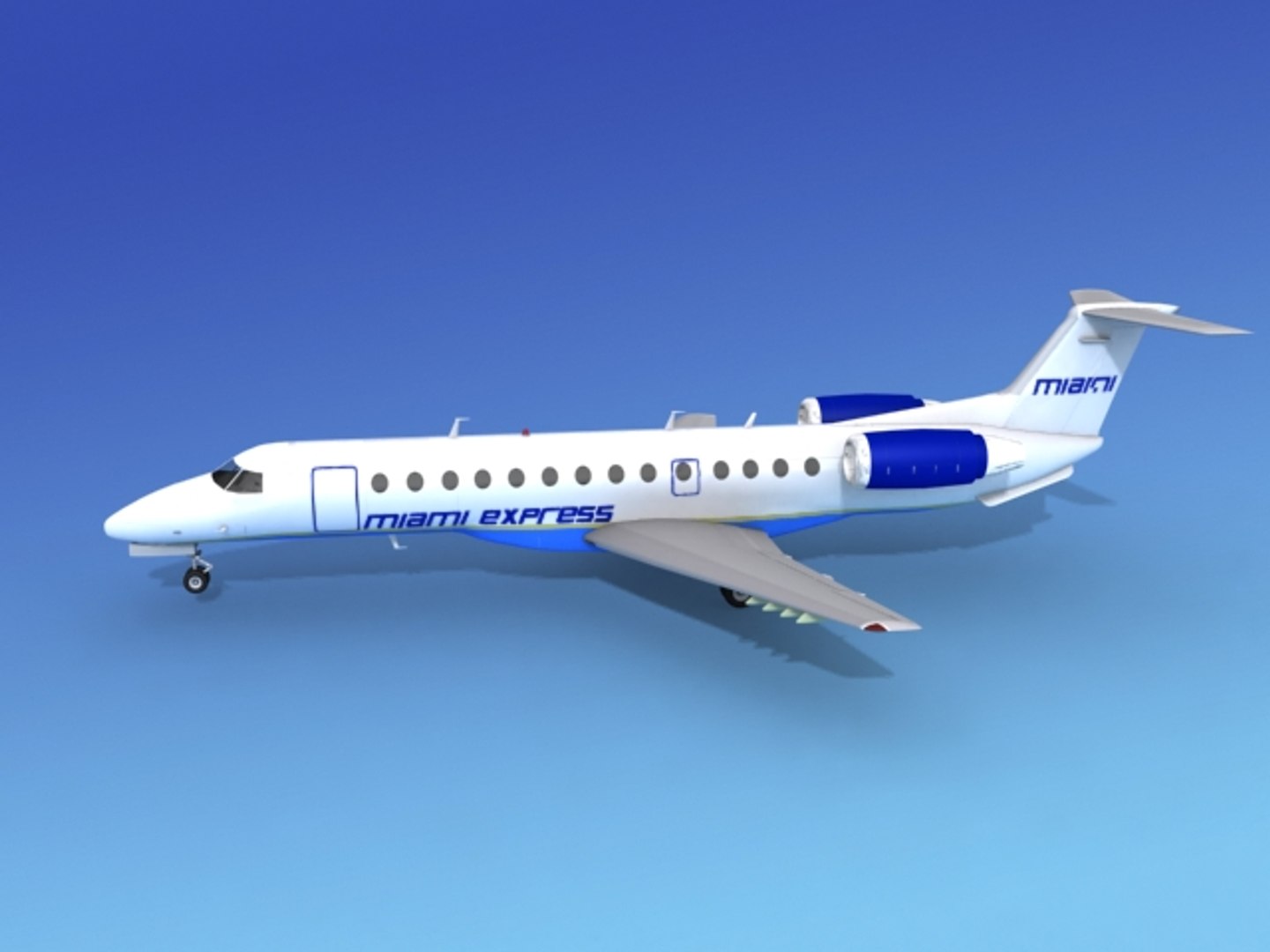 3d Embraer Erj Model
