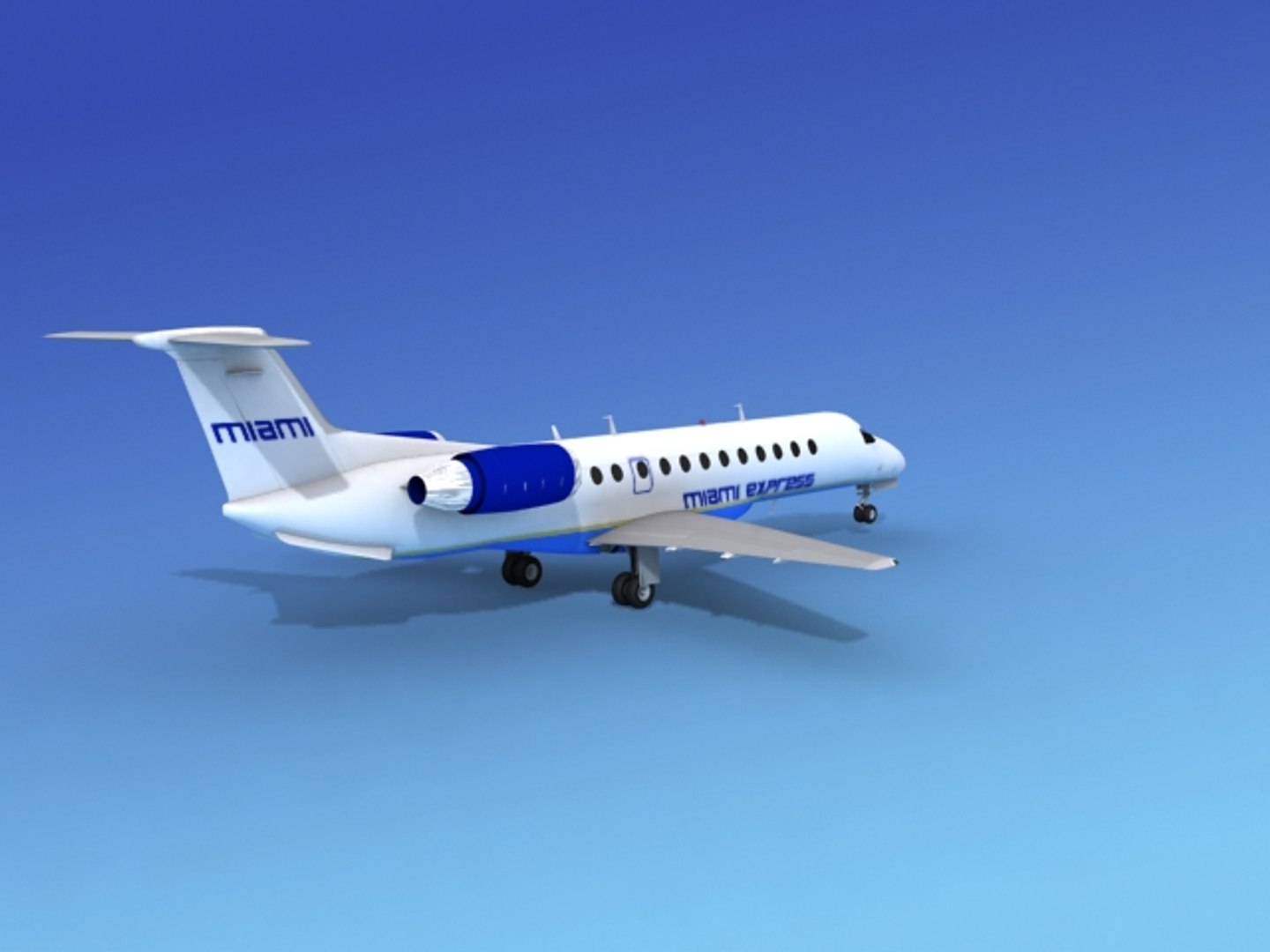 3d Embraer Erj Model