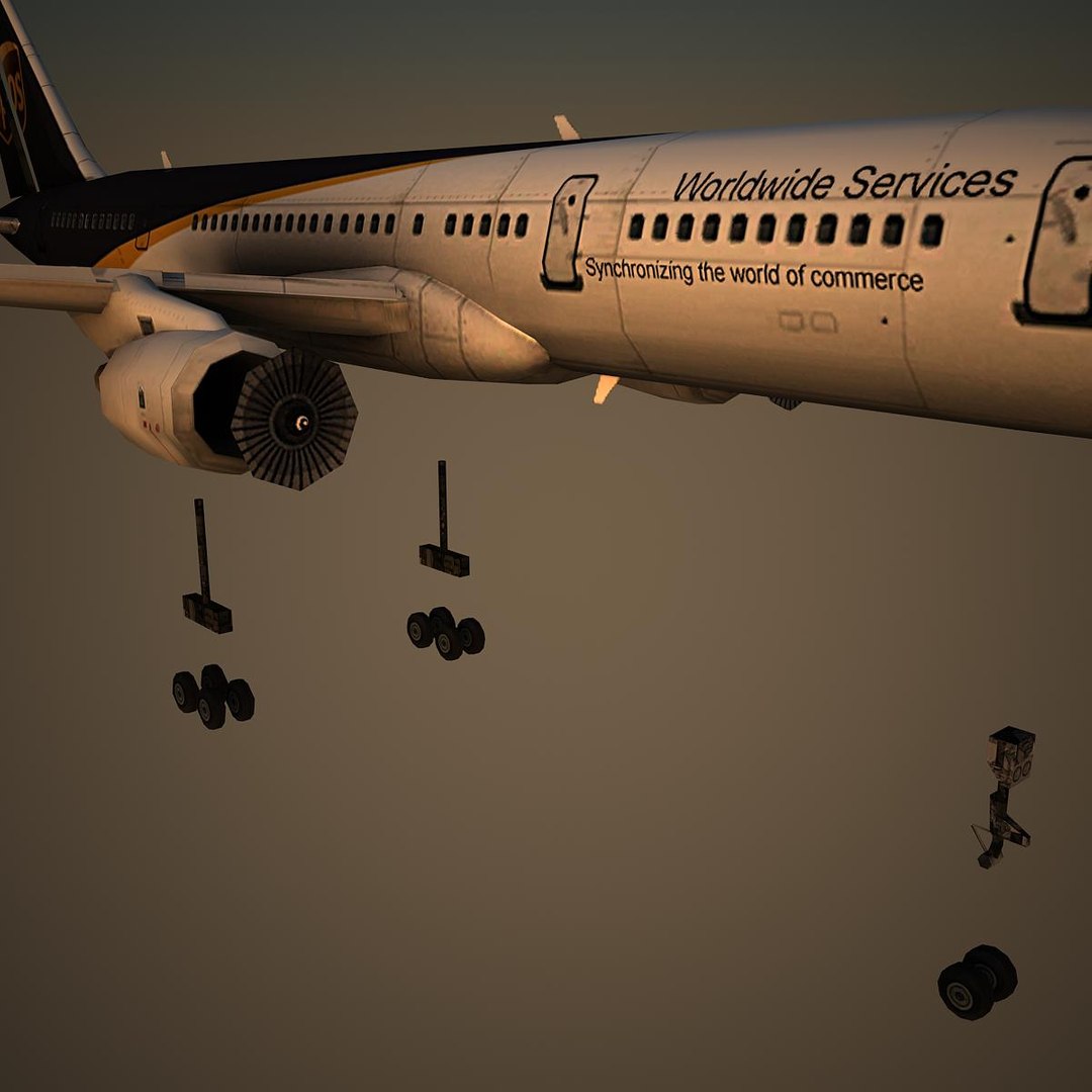 Boeing 757-200 Ups 3d Model