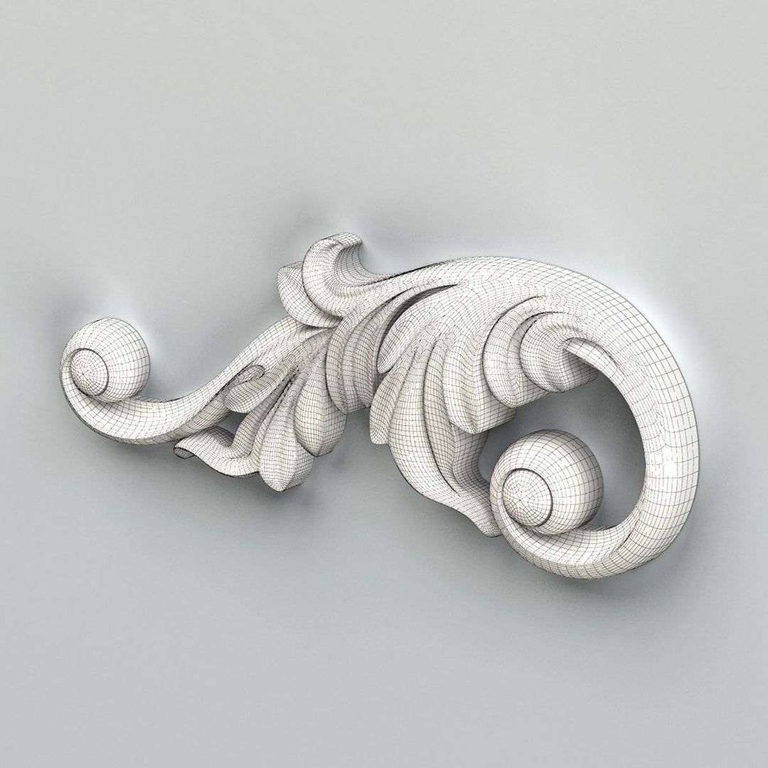 3D carved corner decor model - TurboSquid 1445001
