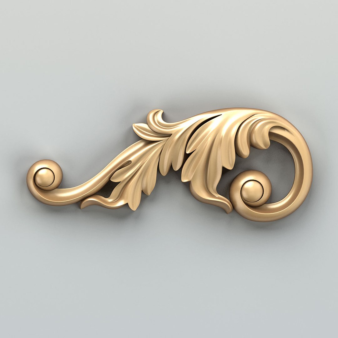 3D Carved Corner Decor Model - TurboSquid 1445001