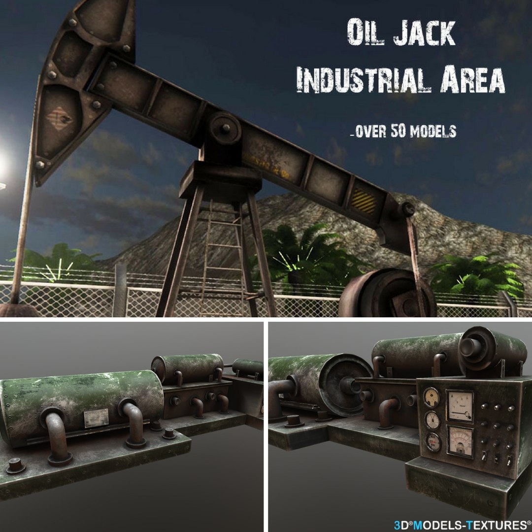 Oil jack industrial 3D model - TurboSquid 1213172