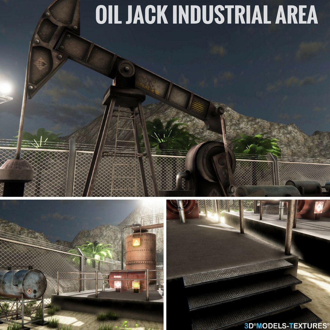 Oil jack industrial 3D model - TurboSquid 1213172