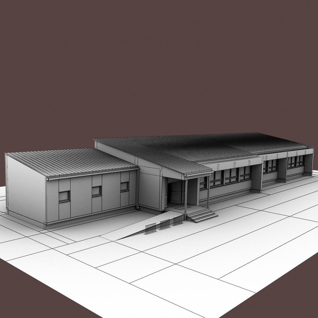 3ds Max School Building