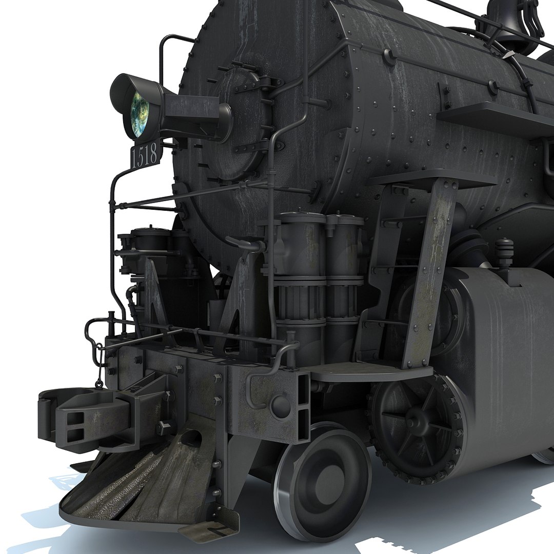 3d steam locomotive train