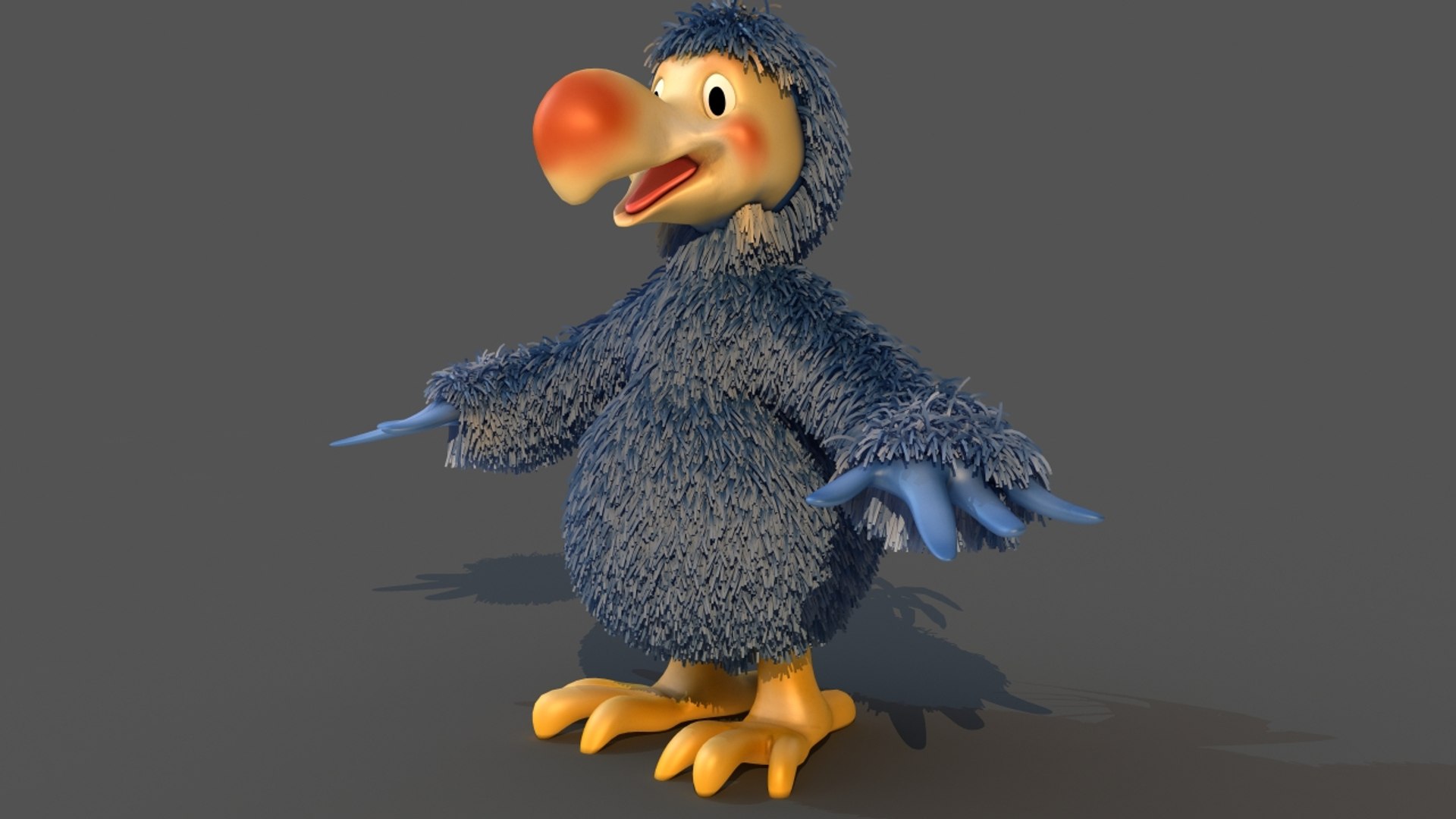 Dodo Bird Cartoon 3d Model