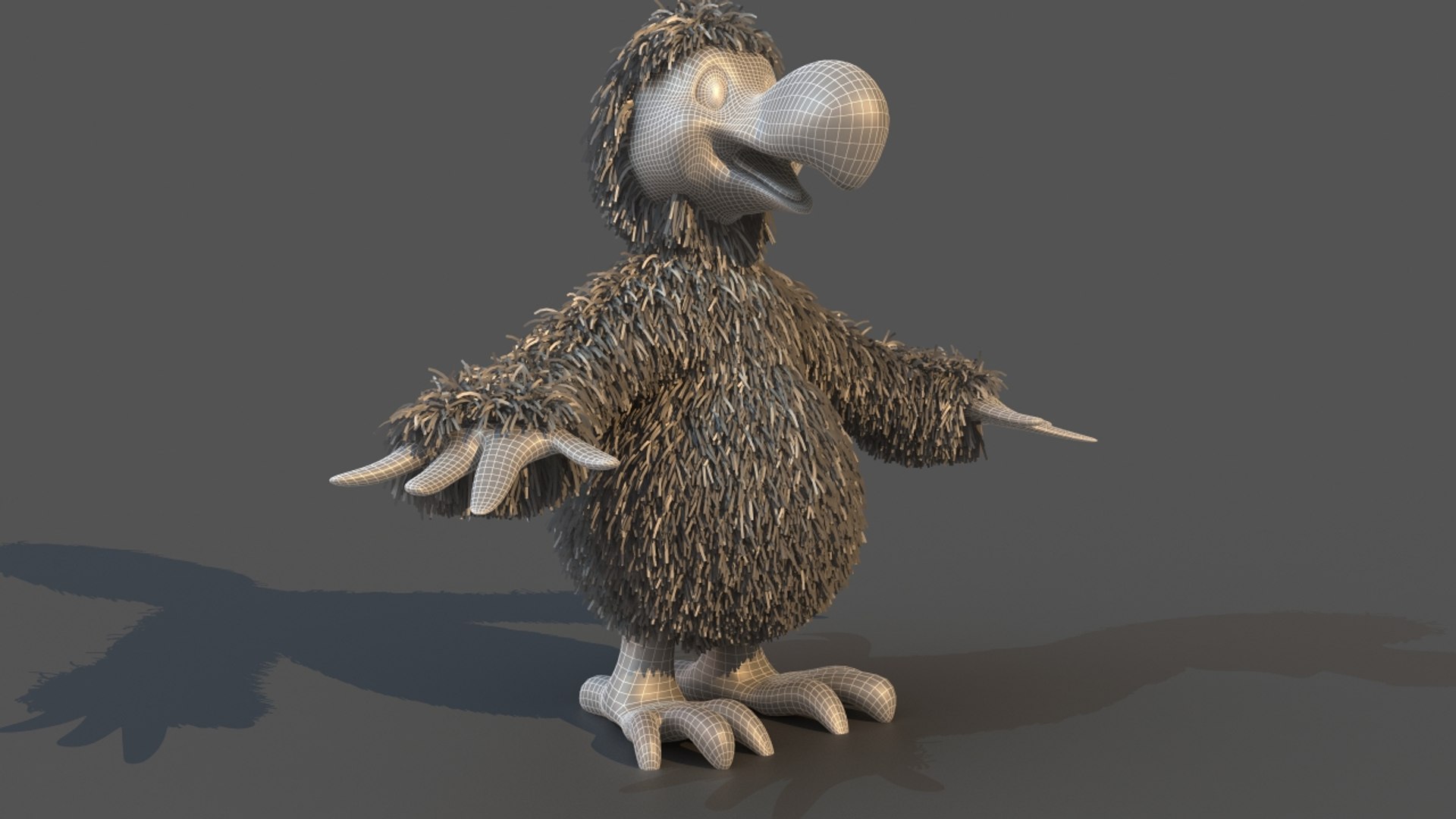 Dodo Bird Cartoon 3d Model