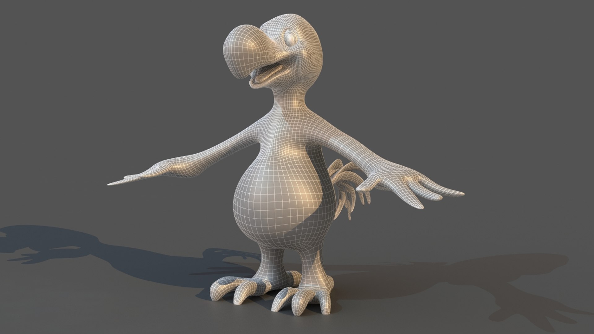 Dodo Bird Cartoon 3d Model