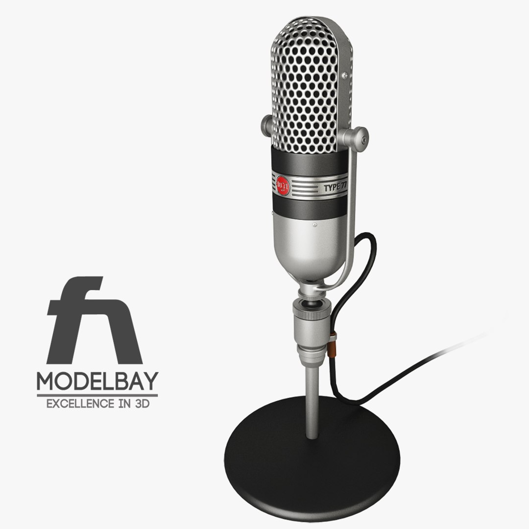 3ds max retro microphone shure